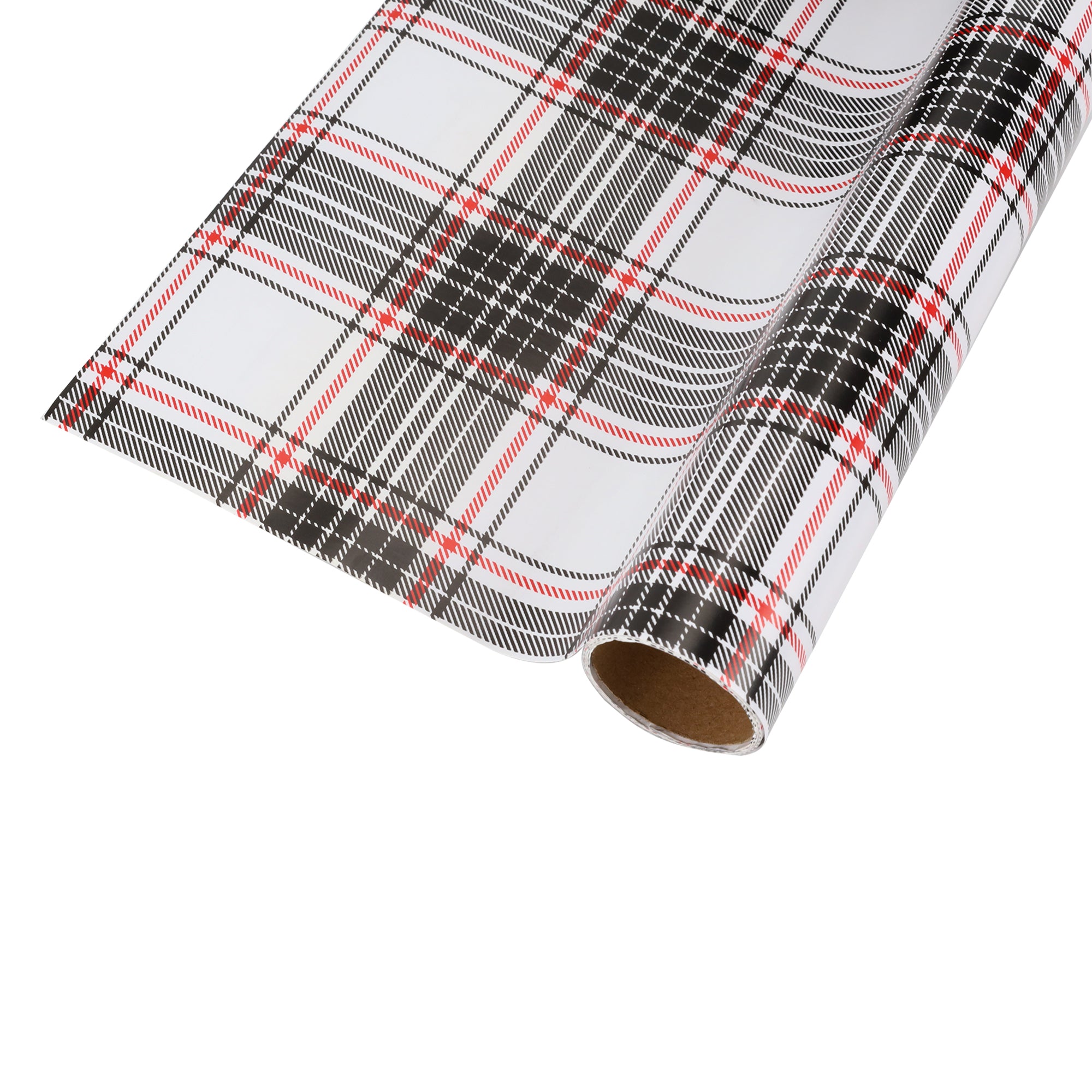 30 x 10 Holiday Wrapping Paper White Black Plaid 20 OFF BUY O LaRibbons and Crafts